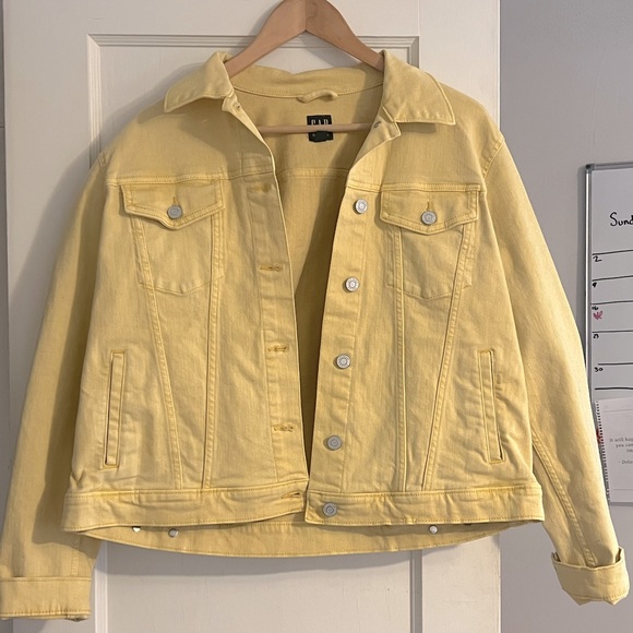 Jackets & Coats | Pale Yellow Denim Jacket Adult Medium | Poshmark